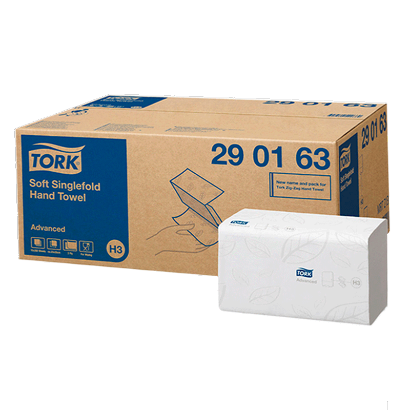 Toalla de mano Tork plegada en V | Serviderma